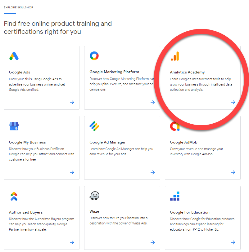 Obtén el certificado de Google Analytics o GAIQ